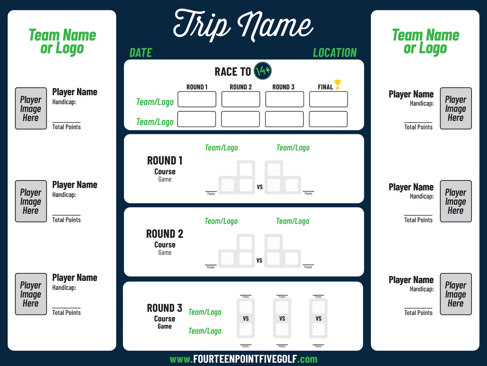 6 to 12 Golfers - Custom Golf Scoreboards – FourteenPointFiveGolf