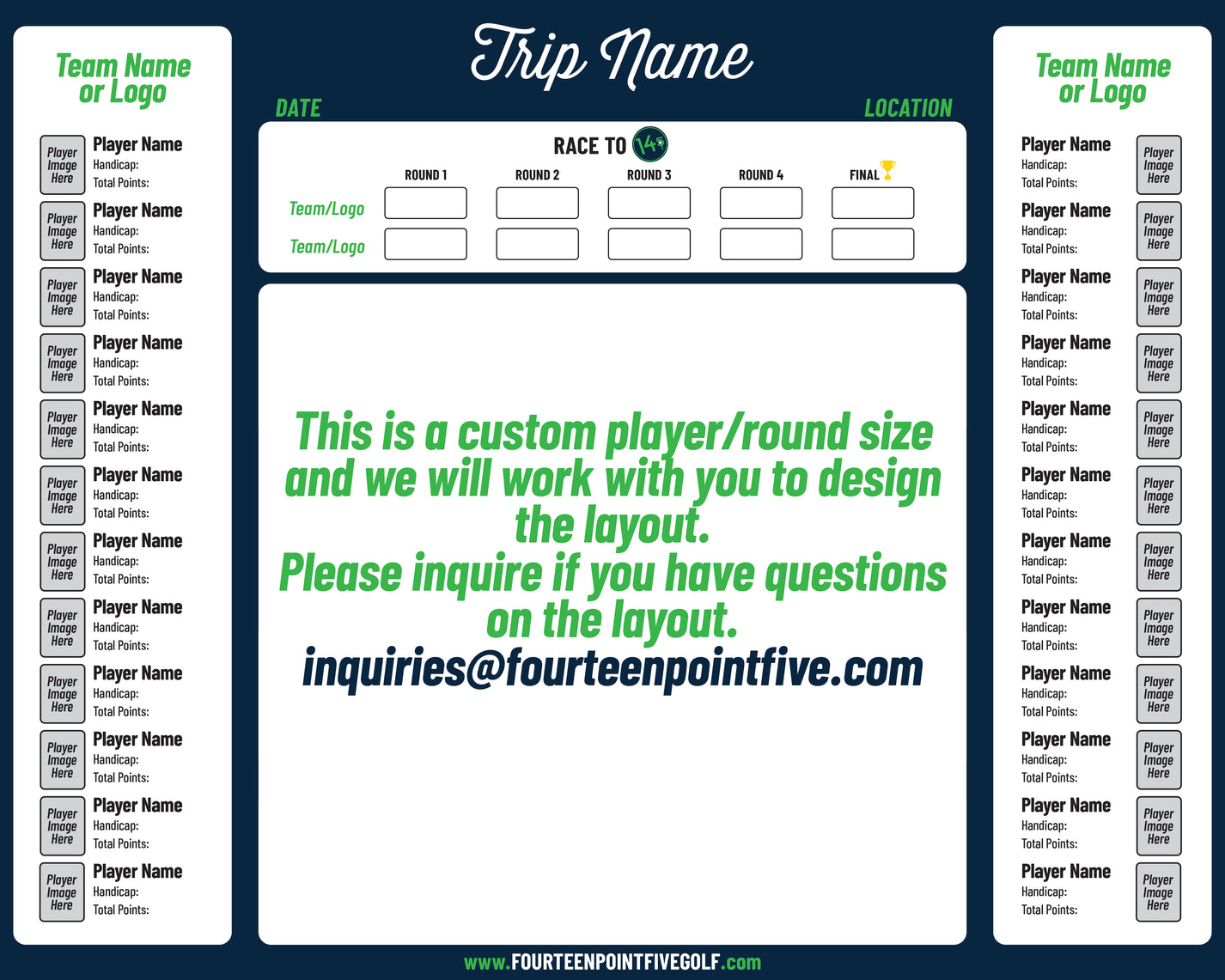 More than 12 Golfers - Custom Golf Scoreboards – FourteenPointFiveGolf